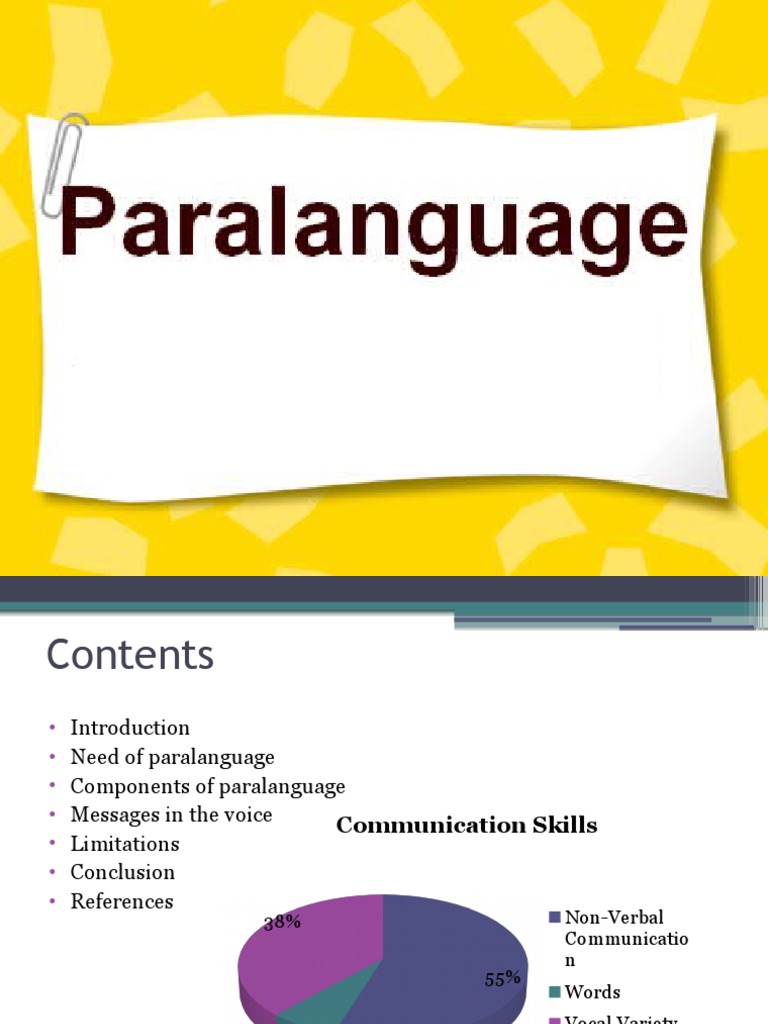 Paralanguage | PDF | Nonverbal Communication | Action (Philosophy)