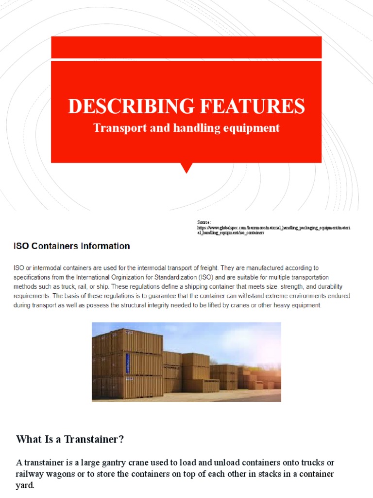 Overview of Container Handling Equipment | PDF | Containerization | Crane (Machine)