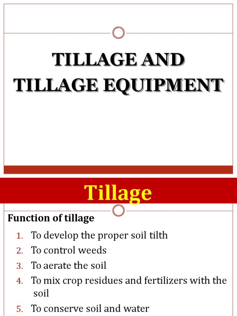 Tillage and Tillage Equipment | PDF | Pump | Tillage