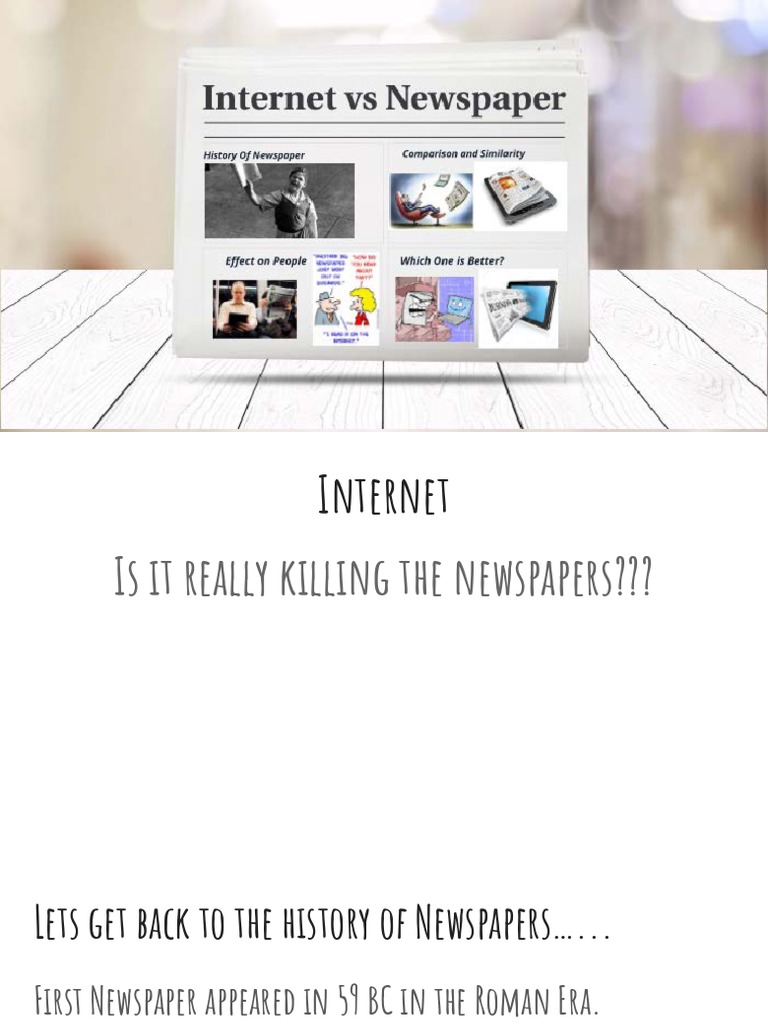 Internet Vs Newspapers | PDF | Newspapers | Internet