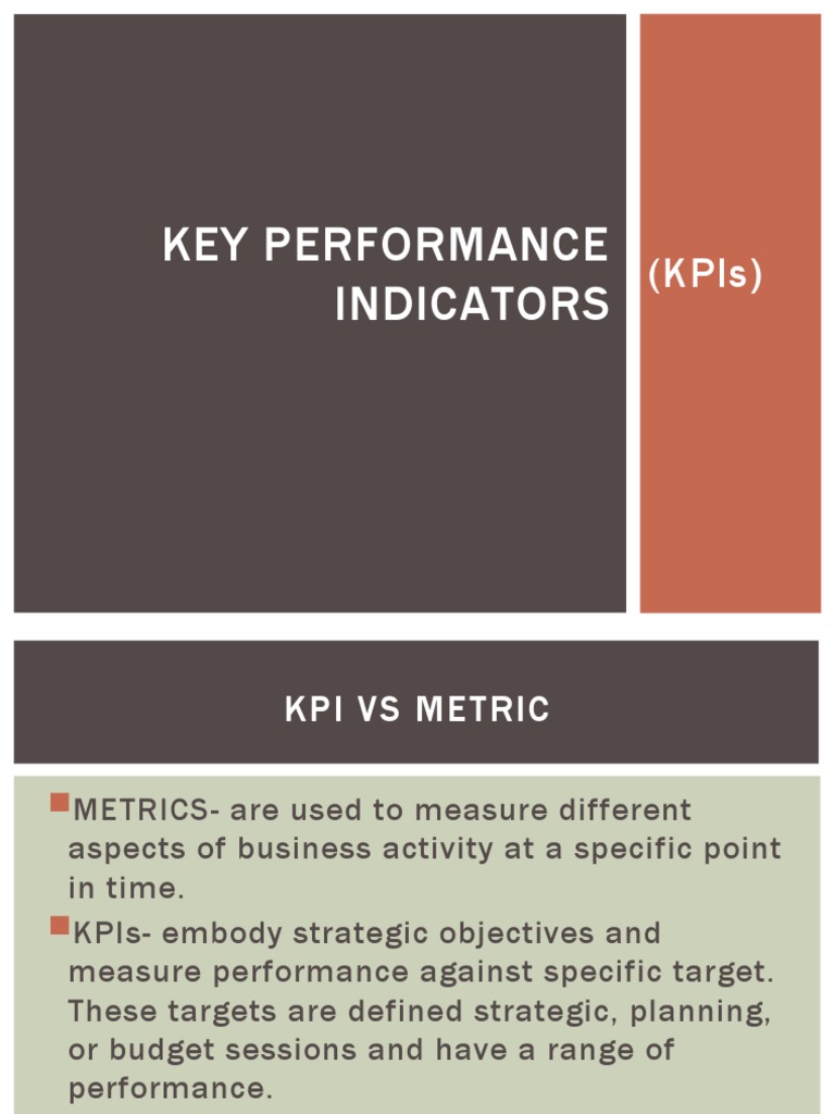 Key Performance Indicators | PDF