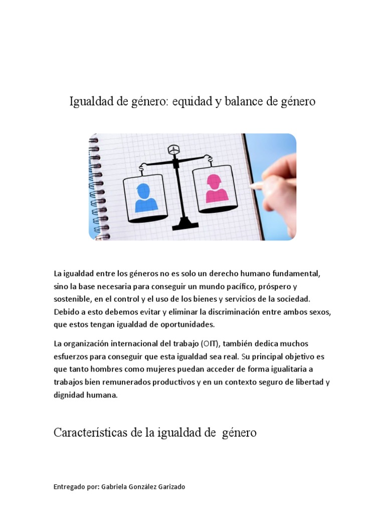 Igualdad de Género: Derechos y Oportunidades | PDF
