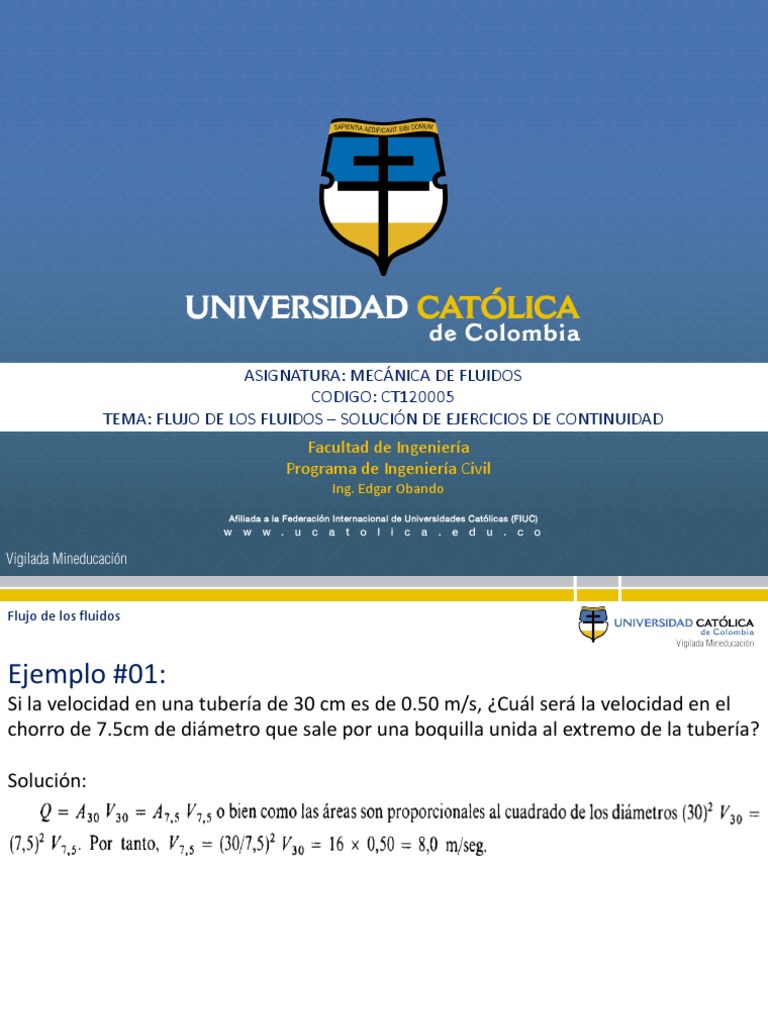 08 - Flujo de Los Fluidos - Ejercicios de Continuidad PDF | PDF ... 08 - Flujo de Los Fluidos - Ejercicios de Continuidad PDF | PDF ...