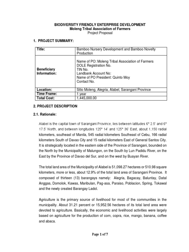 Bamboo Proposal PDF | PDF | Sustainability | Natural Environment