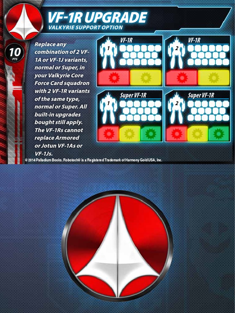 VF-1R VF-1R: © 2014 Palladium Books. Robotech® Is A Registered ...