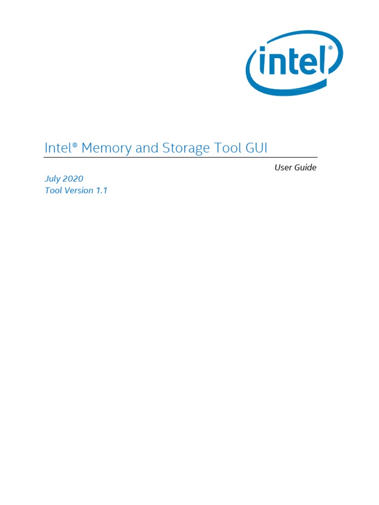 Intel MAS GUI User Guide 002US | PDF | Solid State Drive | Computer Data