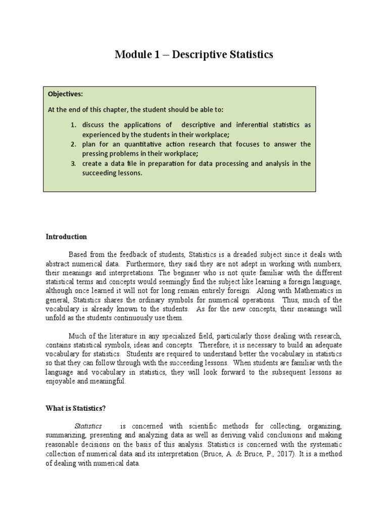 Understanding Descriptive and Inferential Statistics: An Introduction ...