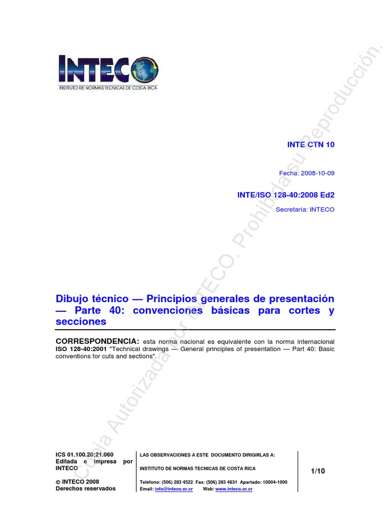 Compendio-De-Normas-Dibujo-Tecnico INTE-ISO 128-40 2008 Cortes y ...