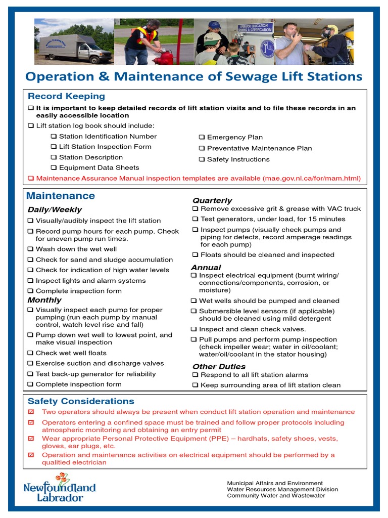 Waterres Training Operator Onsite Training Sop Lift Station | PDF ...