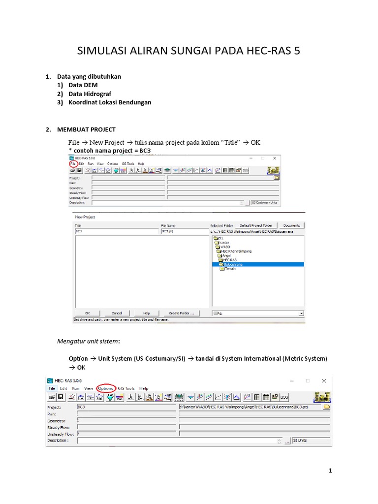 Manual HEC-RAS Bulucenrana | PDF