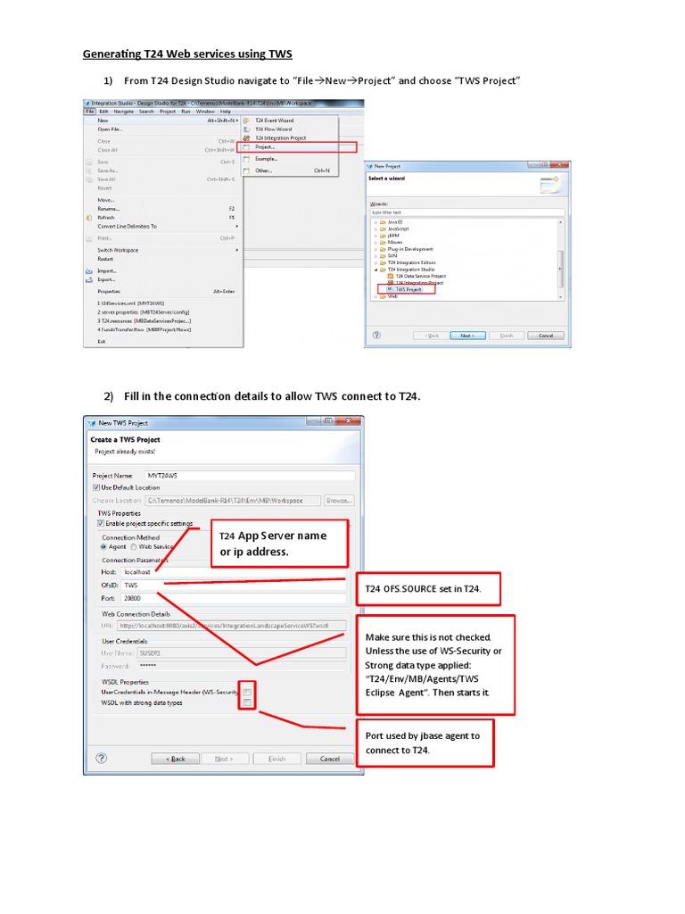 Generating T24 Web Services Using TWS | PDF | Web Service | Web Server