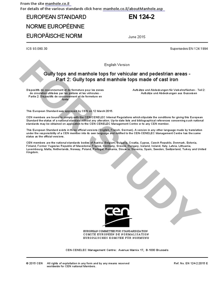 EN124-2 2015 | PDF | Nature | Business