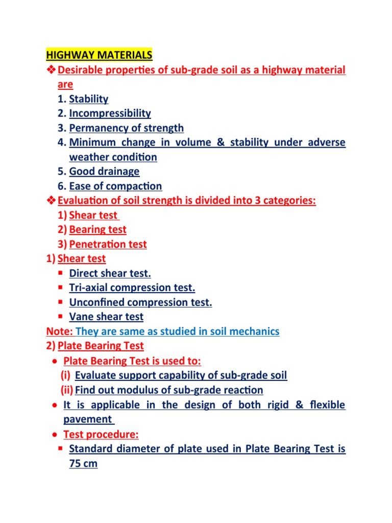 Evaluating Highway Materials Through Shear Tests, Plate Bearing Tests ...