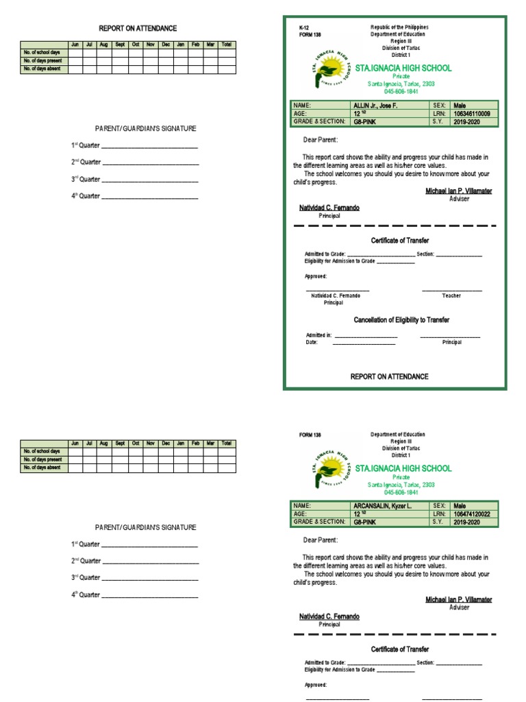 Sta - Ignacia High School | PDF | Philippines