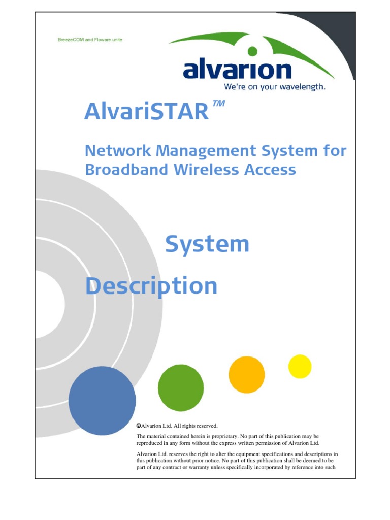 Alvaristar: Network Management System For Broadband Wireless Access | PDF | Microsoft Windows ...