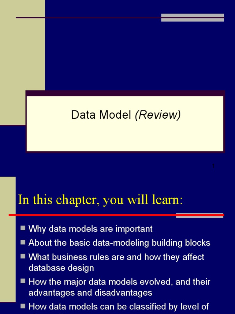 Data Model Review | PDF | Relational Database | Databases