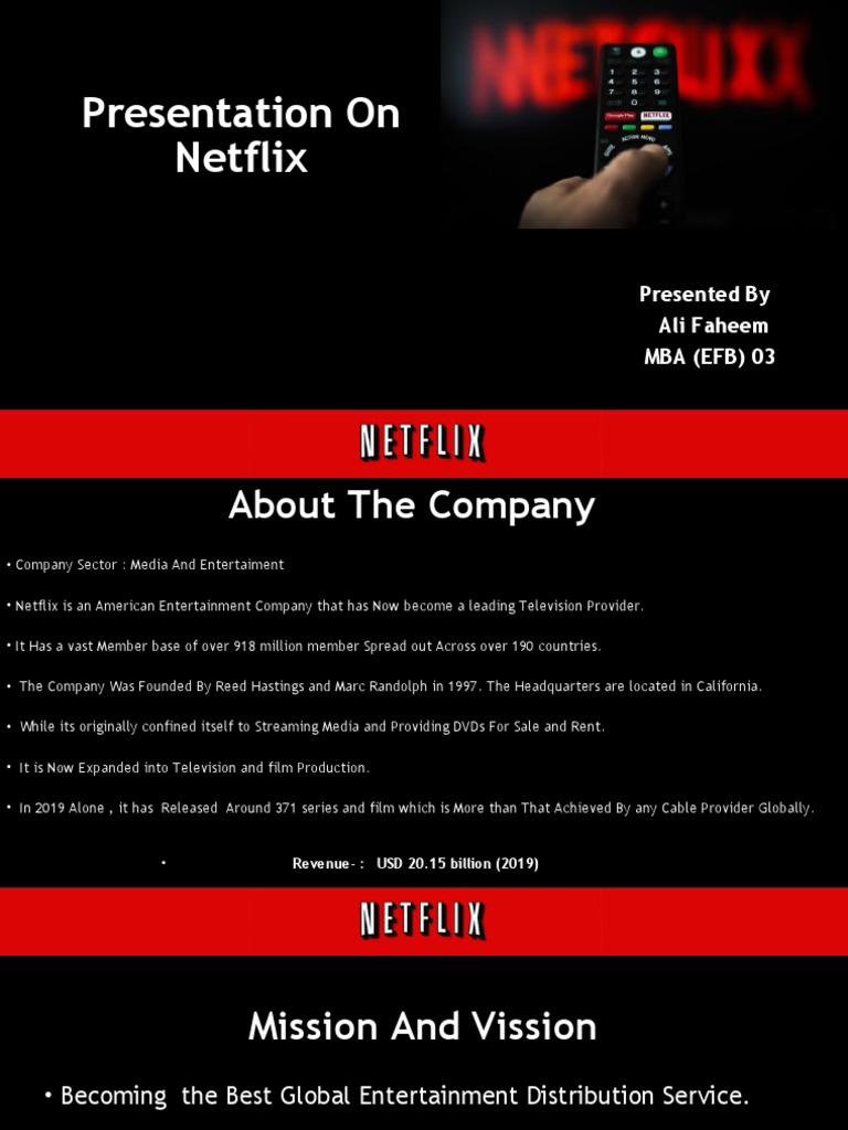 Presentation On Netflix | PDF | Netflix | Internet