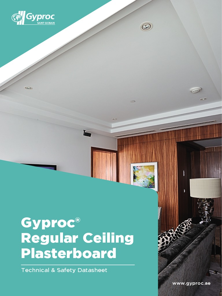 Gyproc Regular Ceiling Plasterboard: Technical & Safety Datasheet | PDF ...