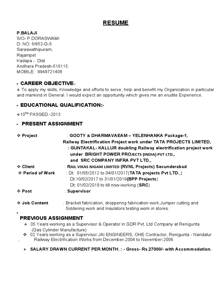 Balaji Resume | PDF | Psychological Concepts | Cognitive Science