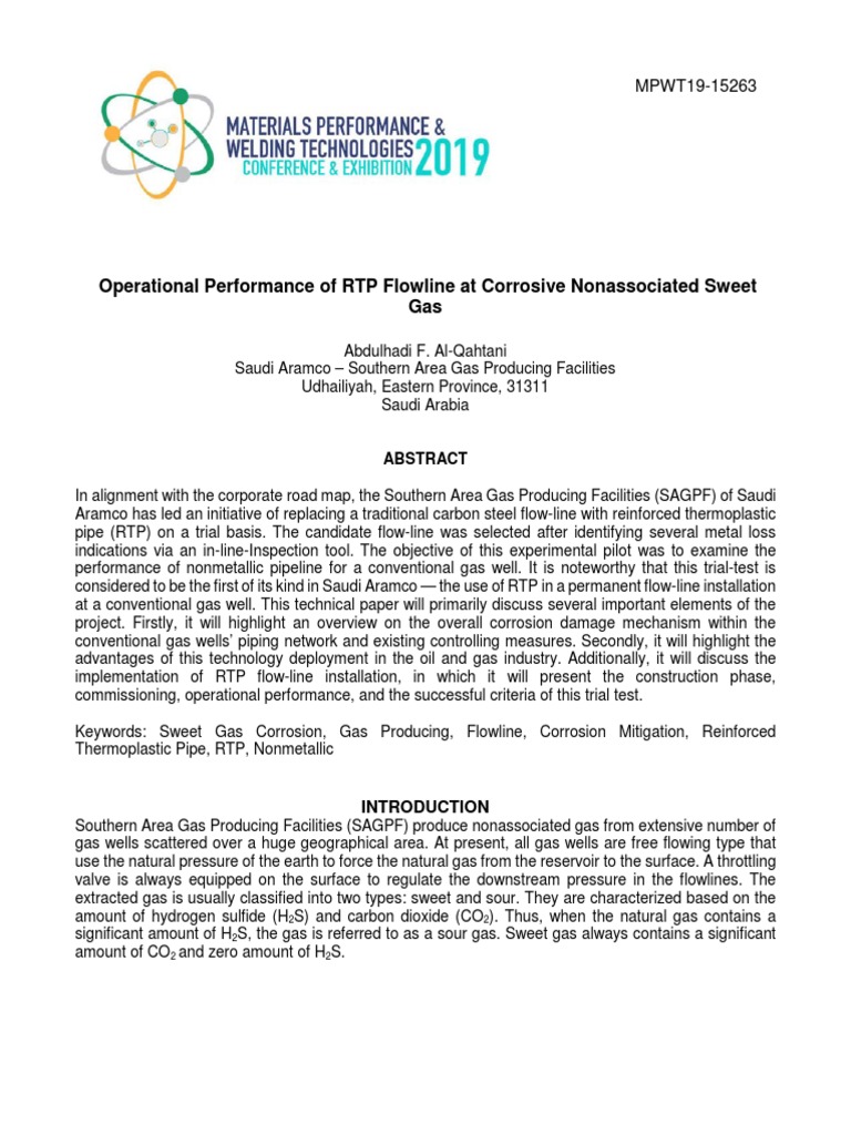 Operational Performance of RTP | PDF | Corrosion | Natural Gas Processing