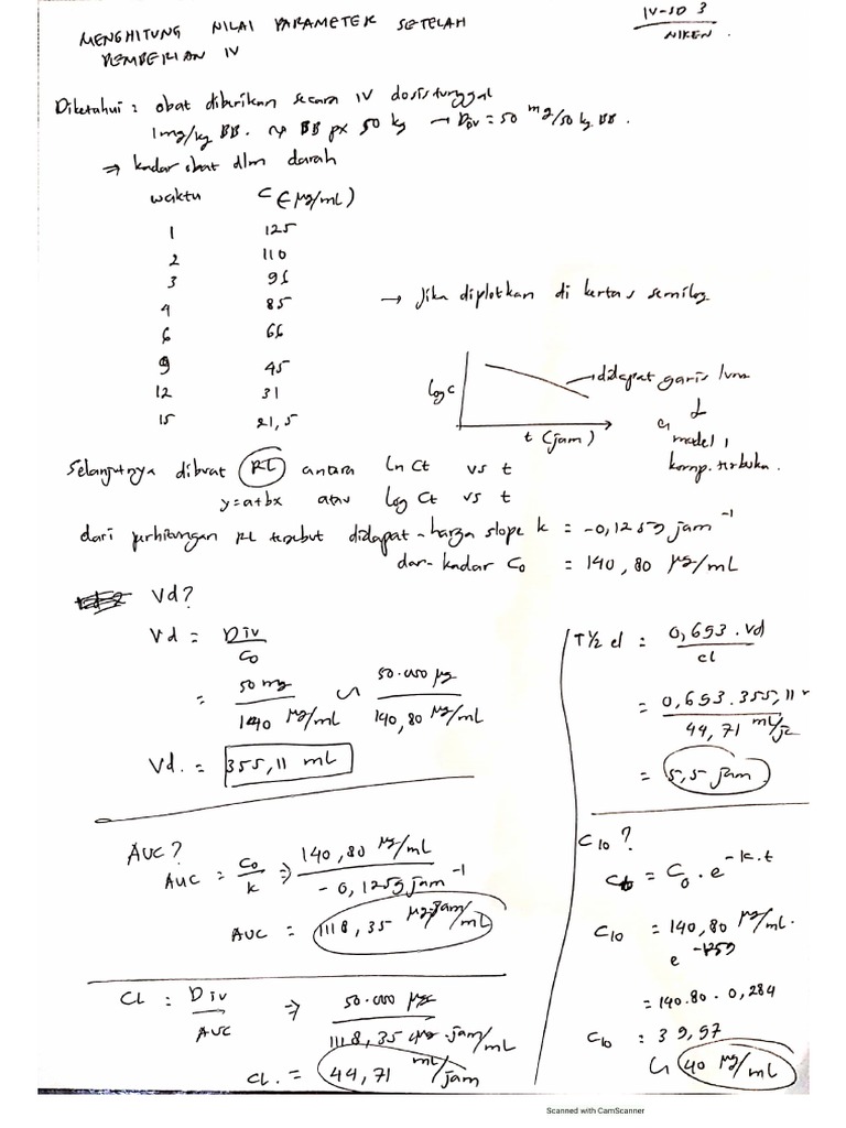 Intravaskular 2. Hitungan Model Komp 1 Terbuka - Iv SD | PDF
