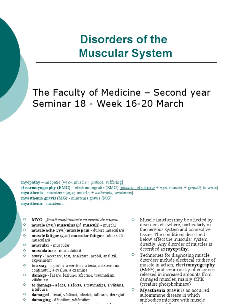 Muscular System Disorders Seminar | PDF | Muscular Dystrophy ...