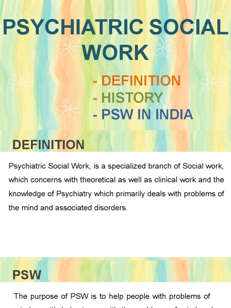 PSW Definition and History | PDF | Psychiatry | Mental Health