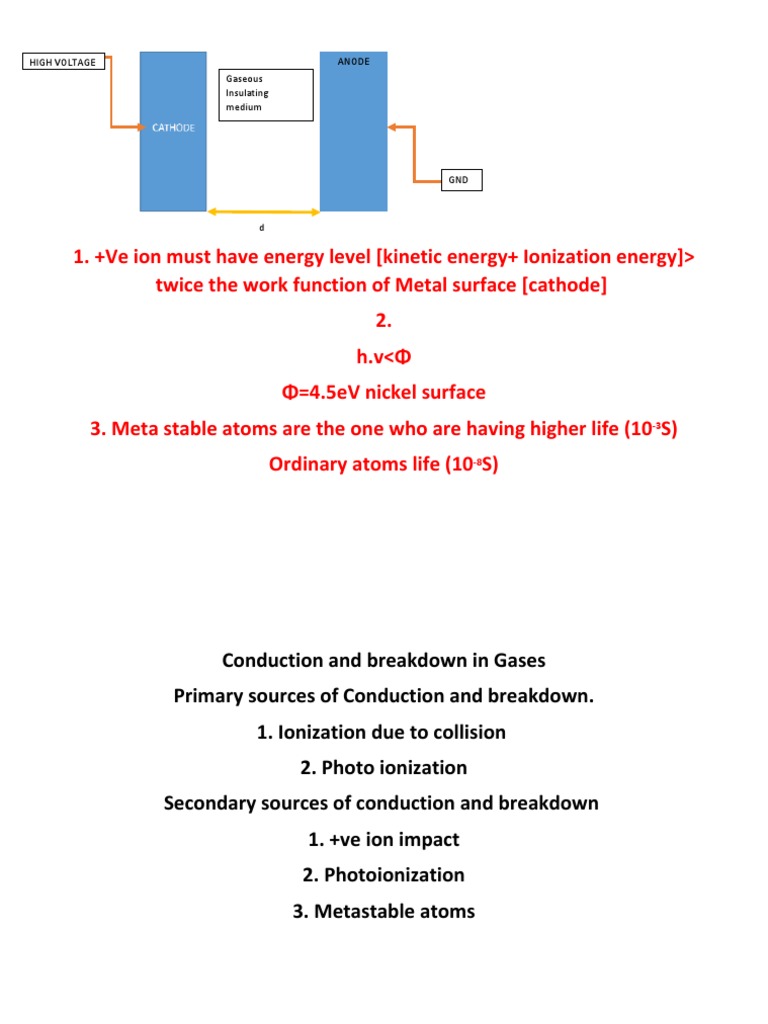 Townsends Theory of Conduction and Breakdown in Gases | PDF ...