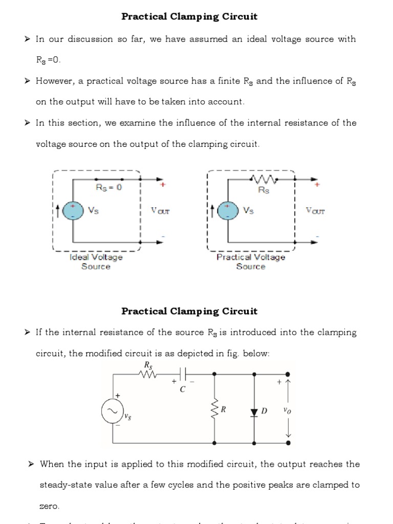 Practical Clamping Circuit | PDF | Amplitude | Electrical Network