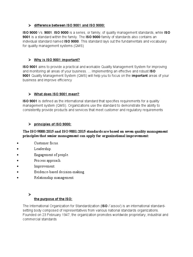 Introduction To ISO | PDF | Iso 9000 | Quality Management