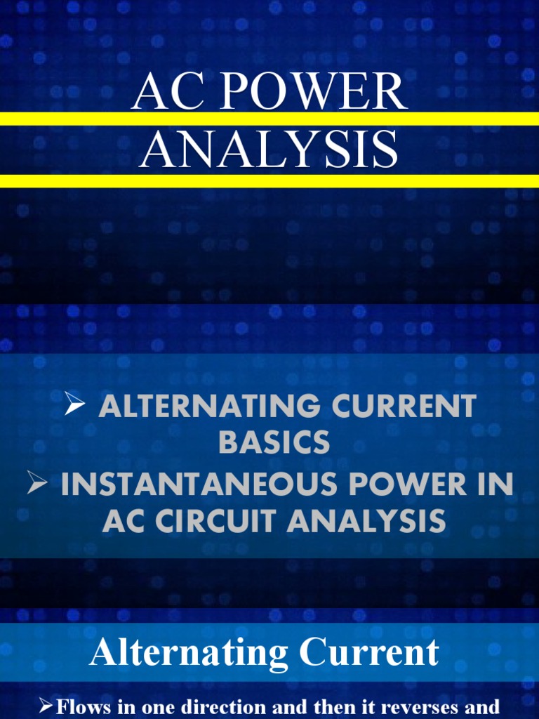 Ac Power Analysis | PDF | Phase (Waves) | Waves