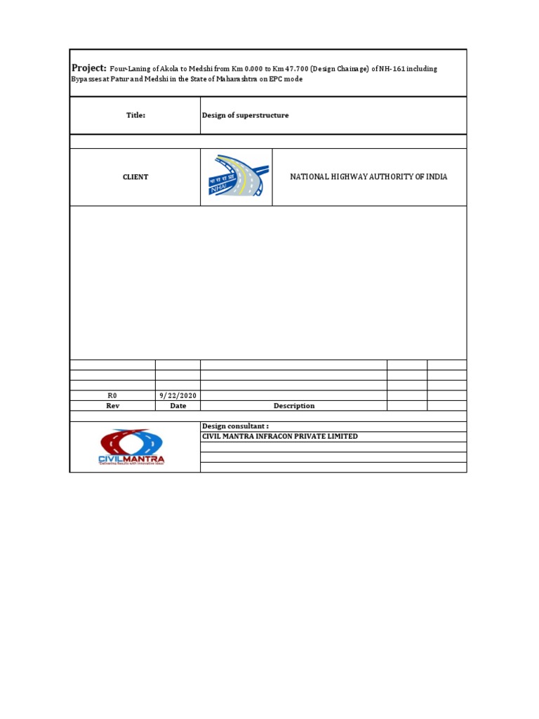 NHAI RCC Superstructure Design | PDF | Bending | Beam (Structure)