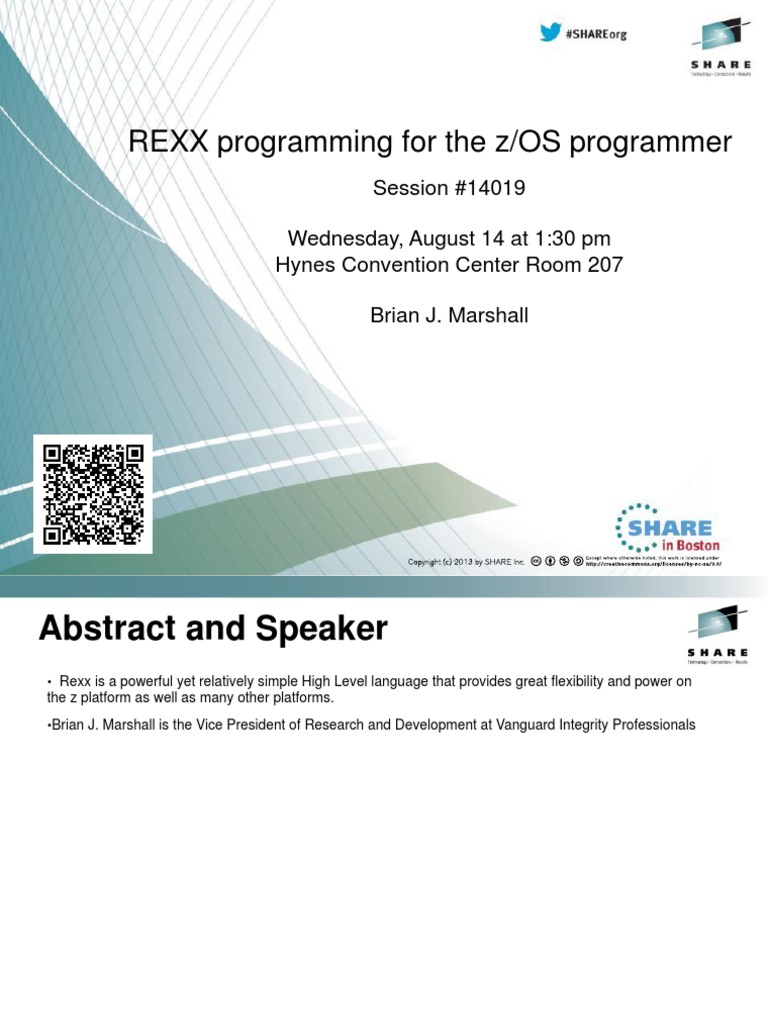 Rexx Presentation Share 2013 Boston PDF | PDF | Subroutine | Control Flow