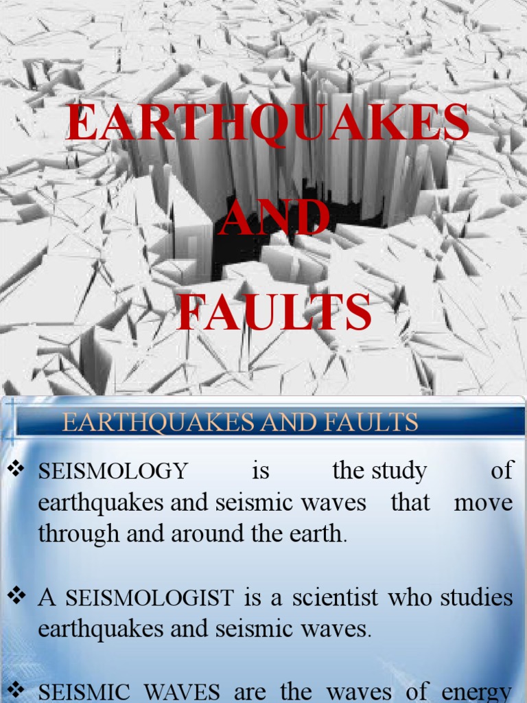 1 Earthquakes and Faults | PDF | Fault (Geology) | Earthquakes
