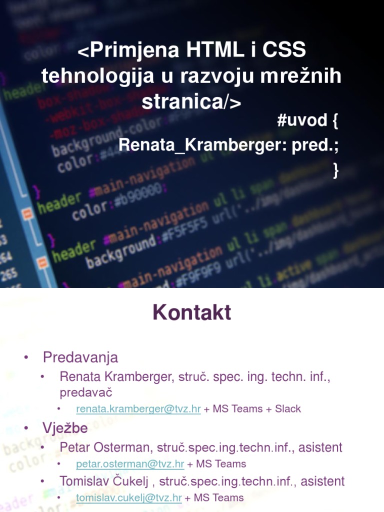 01 - Uvodno Predavanje PDF | PDF