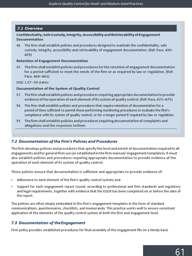 7.1 Overview: Confidentiality, Safe Custody, Integrity, Accessibility and Retrievability of ...