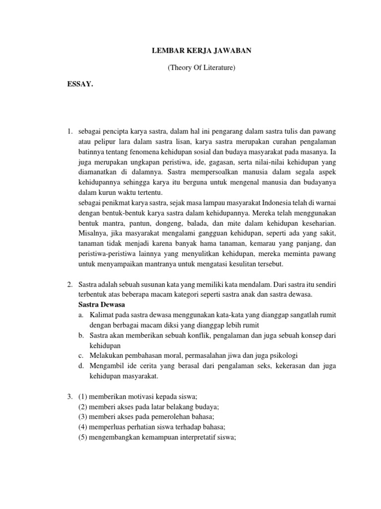 Teori Sastra Wellek dan Warren | PDF | Ilmu Sosial | Klasik