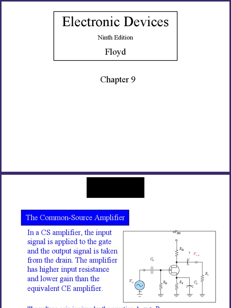 Electronic Devices: Floyd | PDF | Field Effect Transistor | Amplifier