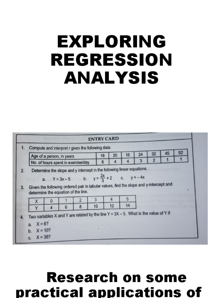 Exploring Regression Analysis | PDF