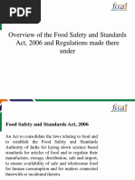 FSSAI Regulations and Guidelines Overview | PDF | Food Safety | Nutrition