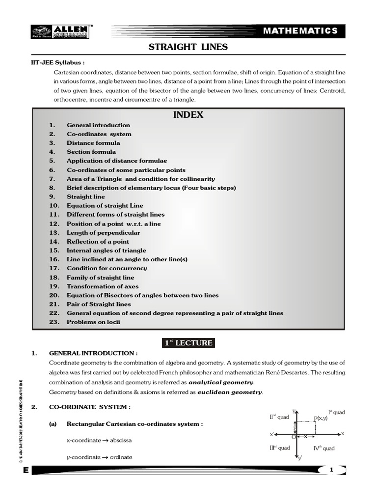Straight Line | PDF | Line (Geometry) | Triangle