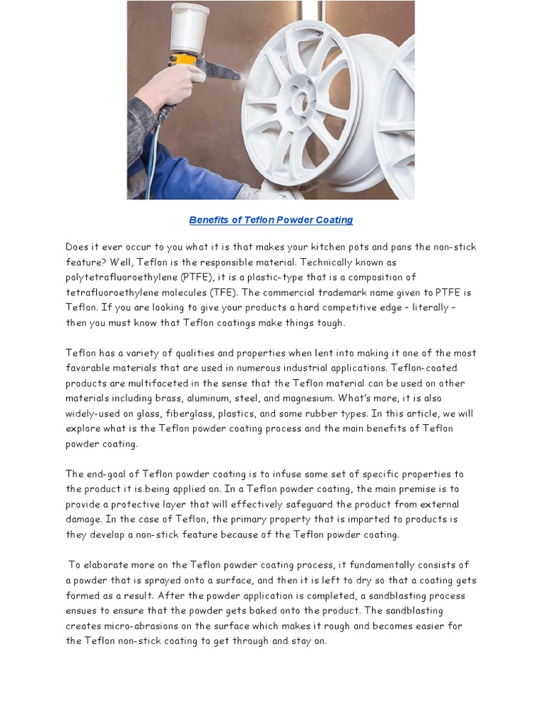 Benefits of Teflon Powder Coating | PDF