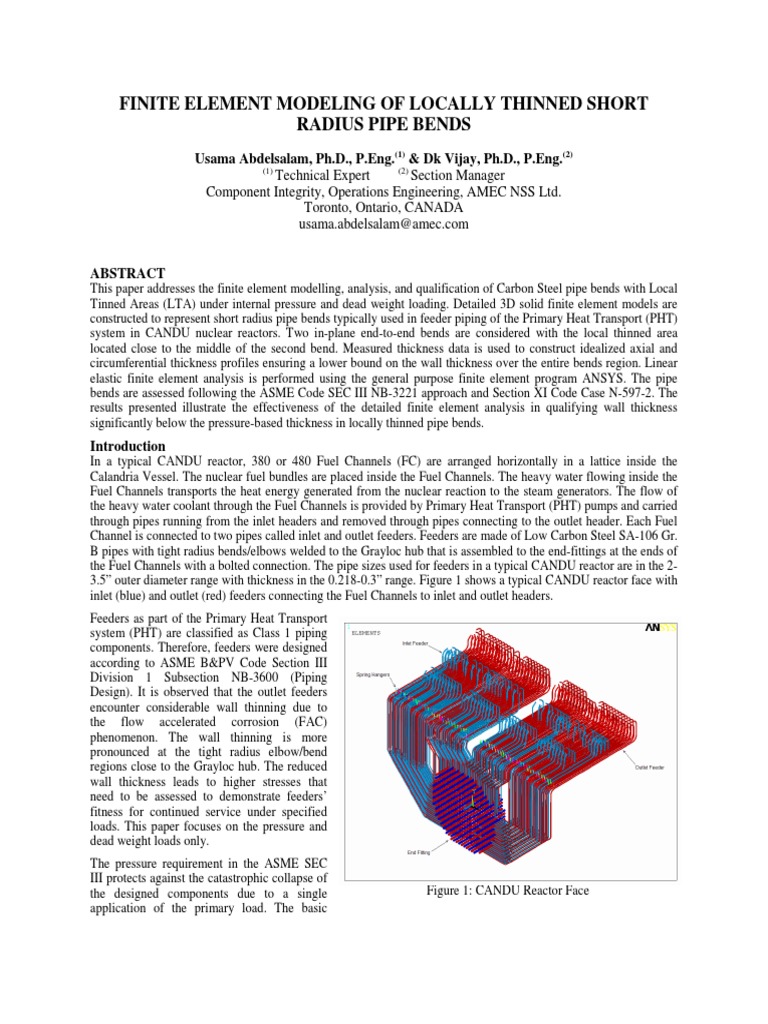 Finite Element Analysis of Thinned Pipe Bends | PDF | Pipe (Fluid ...