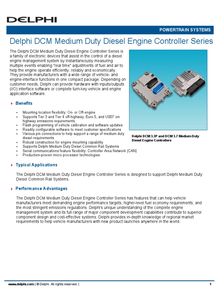 DCM Medium Duty Diesel Engine Controller Series | PDF | Diesel Engine ...