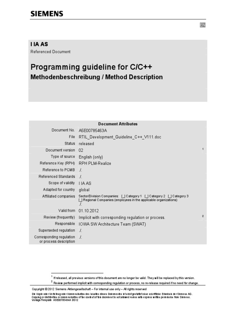 Coding Guidelines-C | PDF | Pointer (Computer Programming) | C++ Coding Guidelines-C | PDF | Pointer (Computer Programming) | C++