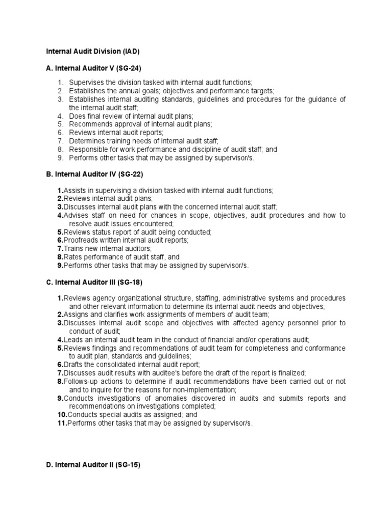 Internal Audit Division | PDF | Internal Audit | Auditor's Report