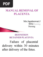 Manual Removal of Placenta | PDF | Uterus | Placenta