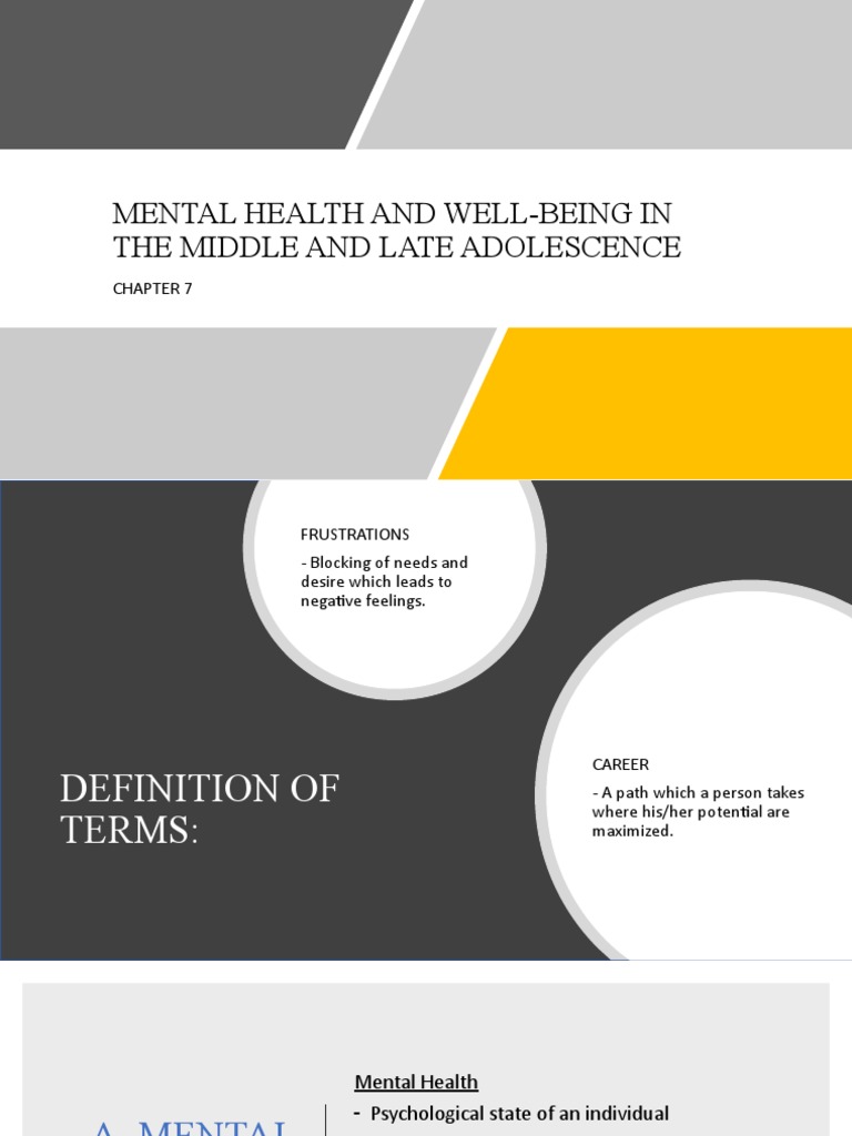 Adolescent Mental Health and Well-Being | PDF | Mental Health ...