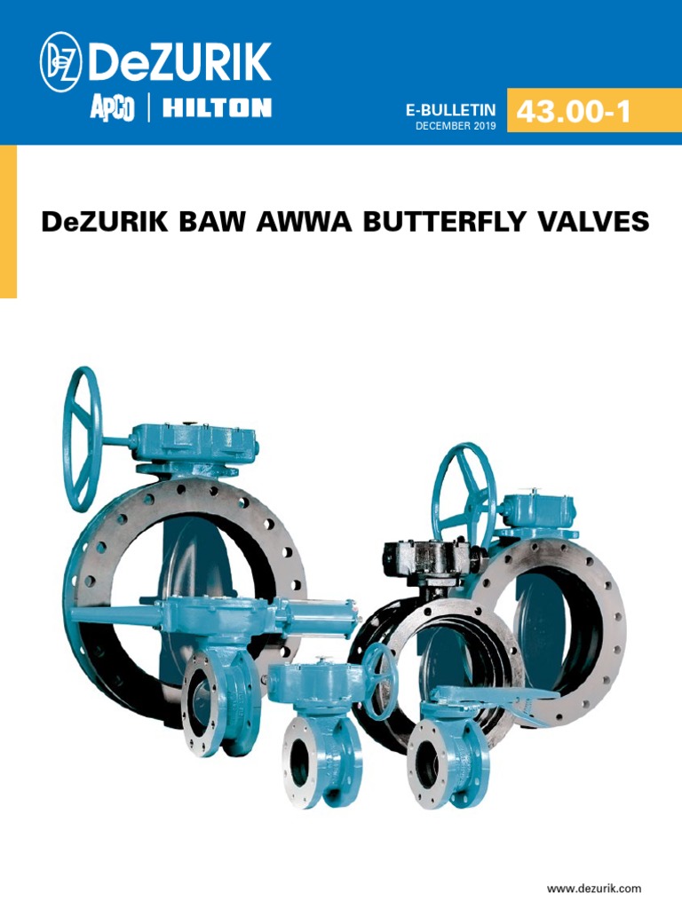 DeZURIK BAW AWWA BUTTERFLY VALVES | PDF | Valve | Bearing (Mechanical)