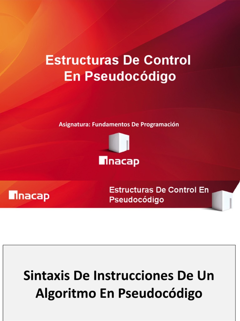 Estructuras de Control en Pseudocódigo | PDF | Estructura de datos de ...